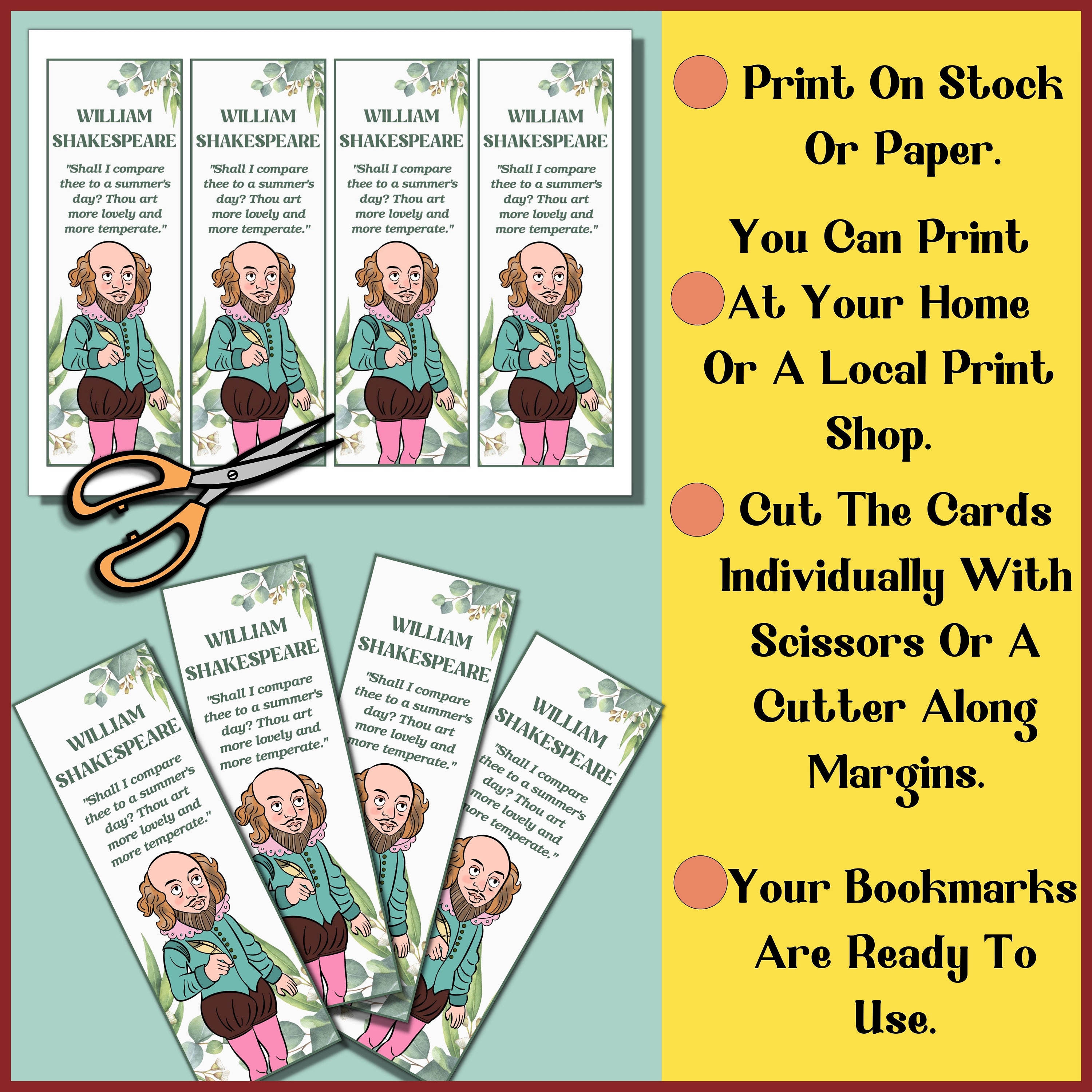 PRINTABLE Poetry Bookmarks | April National Poetry Month Bookmarks ...