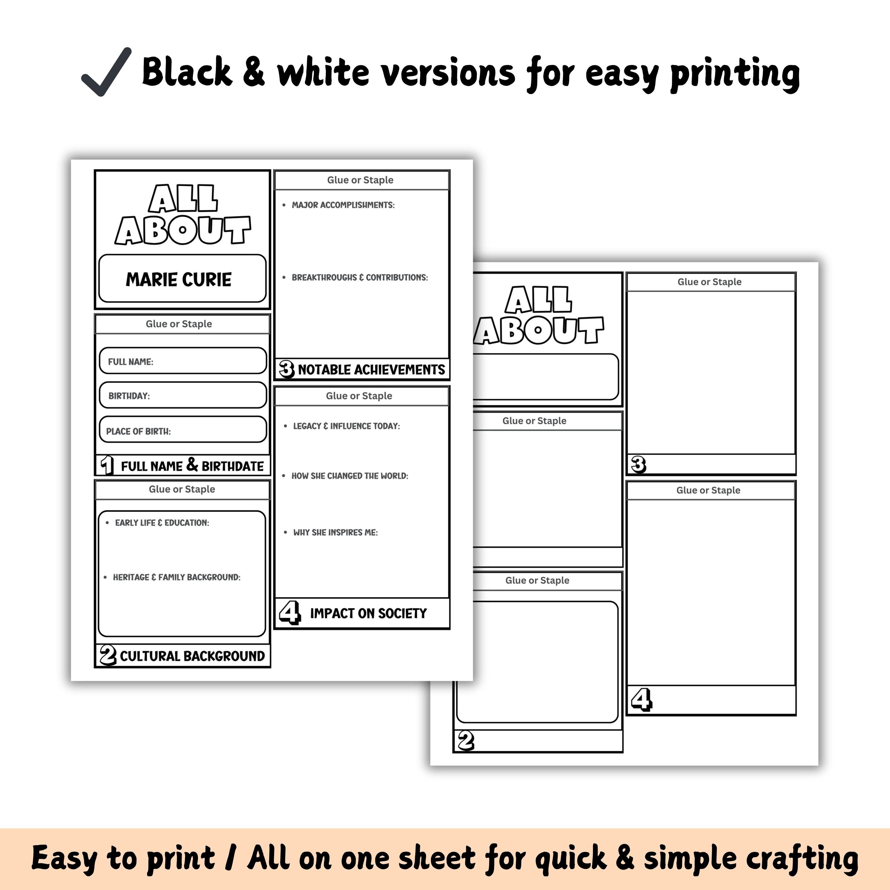 Marie Curie Printable Flipbook | Women in Science Activity | No-prep ...