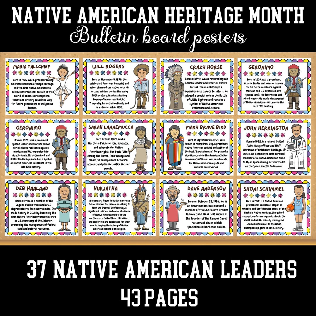 Native American Heritage Month Bulletin Board Interactive Set-native ...