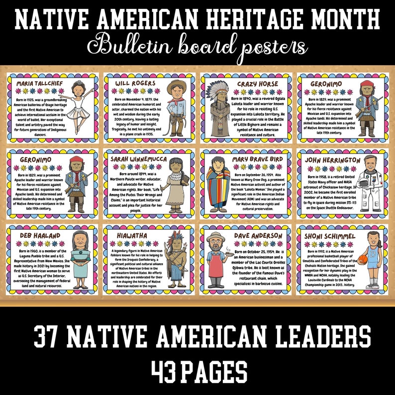 Native American Heritage Month Bulletin Board Interactive Set-native ...