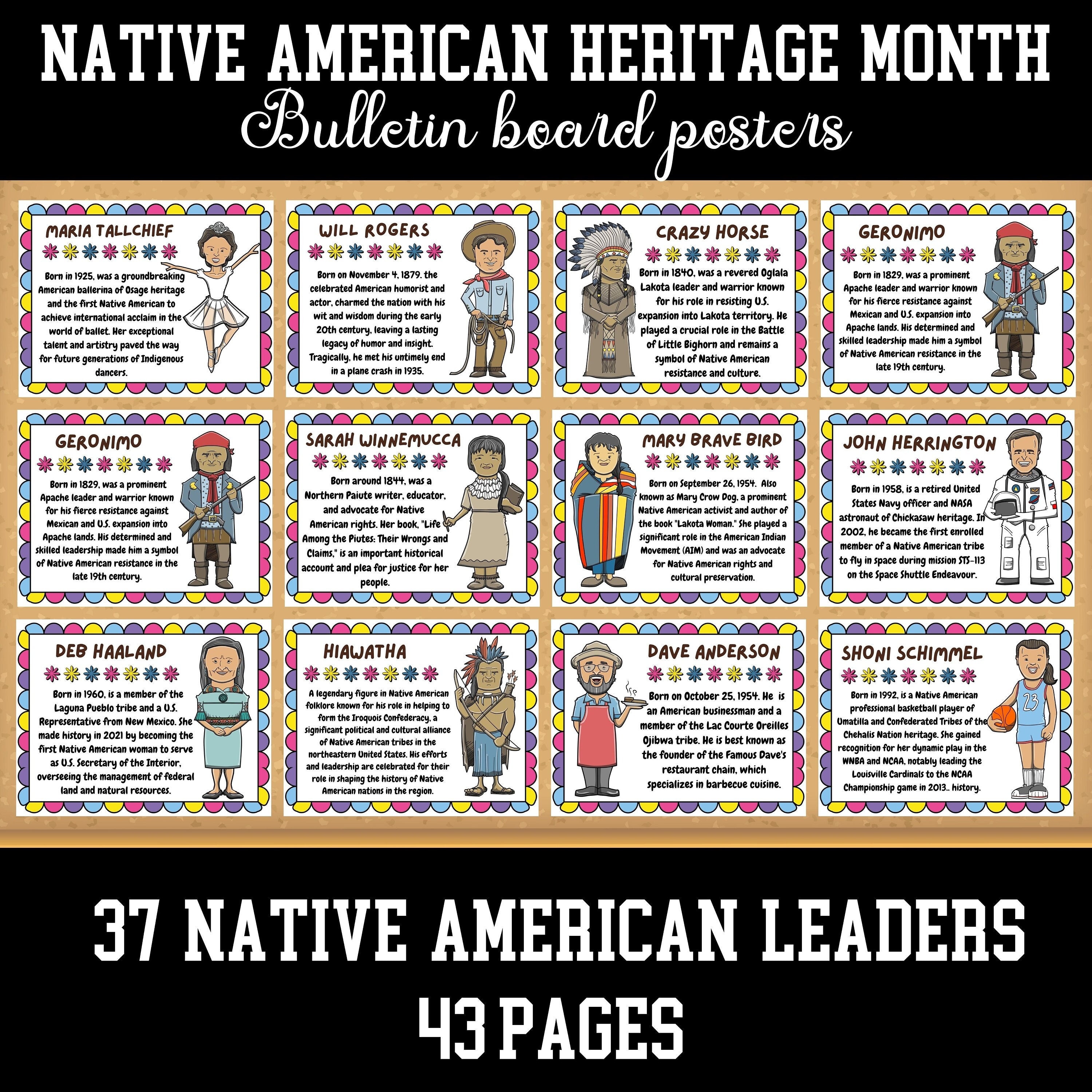 Native American Heritage Month Bulletin Board Interactive Set-native ...