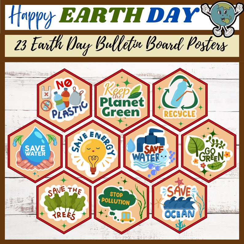 Earth Day Poster Set Environmental Awareness Classroom Decor, Earth Day ...