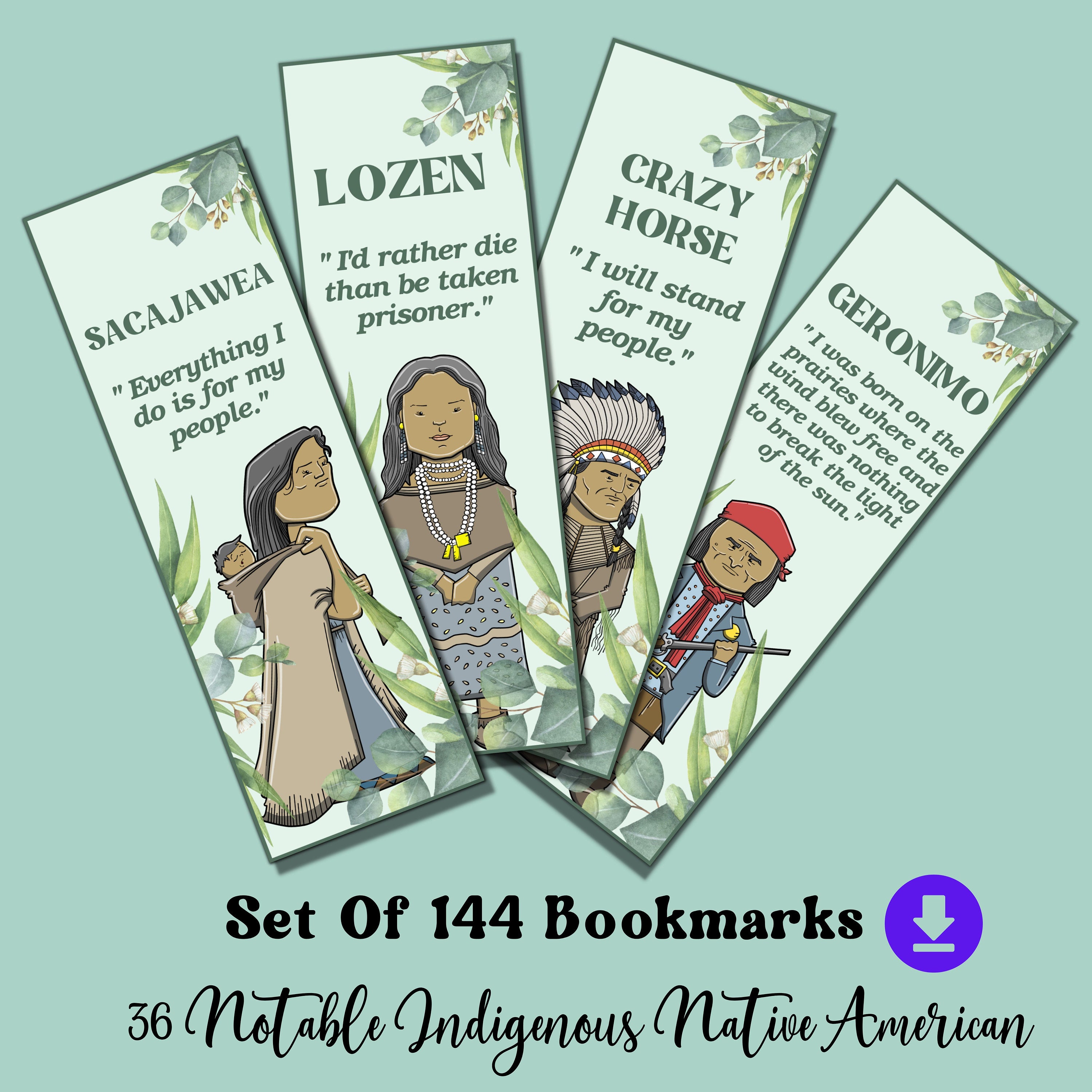 Native American Heritage Month Quotes Bookmarks - Native American ...