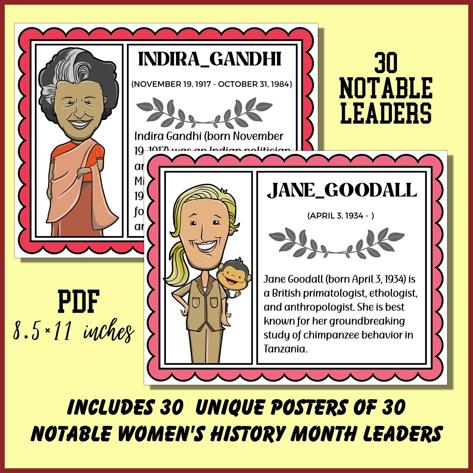 Printable Women's History Month Biography Bulletin Board | Famous Women ...