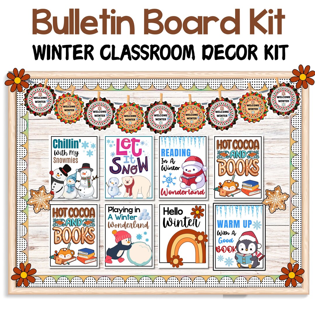 Winter Bulletin Board Kit, Holiday Season Theme, Seasonal Classroom ...