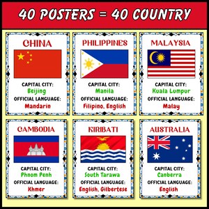 Printable Asian American & Pacific Islander Heritage Month Countries ...