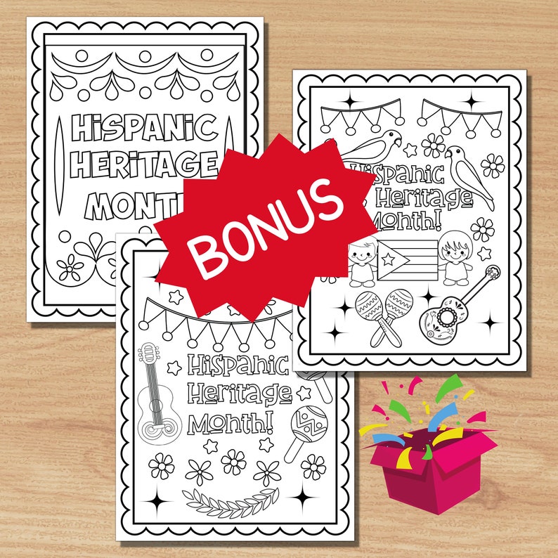 Hispanic Heritage Month Coloring Pages | National Hispanic Heritage ...