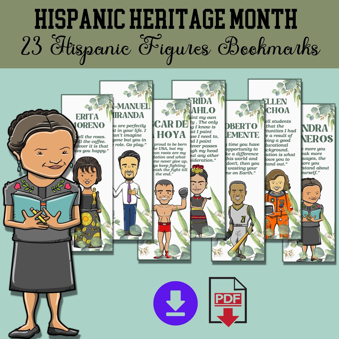 Hispanic Heritage Month Bundle, Latino Heritage Month,iconic Figures ...