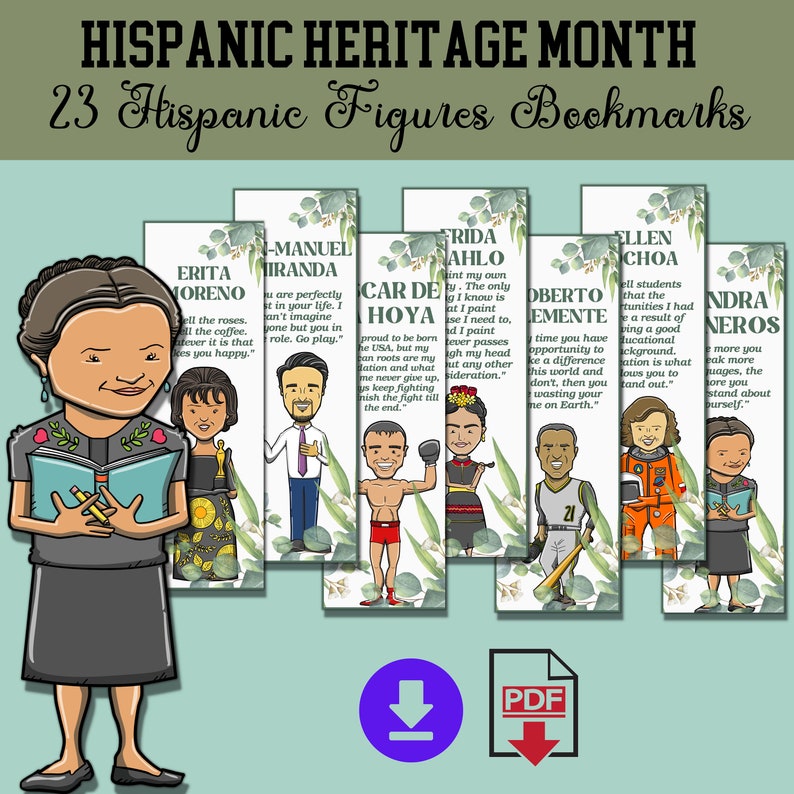 Hispanic Heritage Month Bundle,classroom Bulletin Board,iconic Figure ...