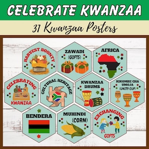 Kwanzaa Vocabulary Posters-kwanzaa Principles Posters-the7 Principles ...