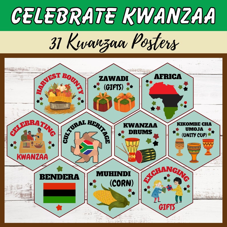 Kwanzaa Vocabulary Posters-kwanzaa Principles Posters-the7 Principles ...