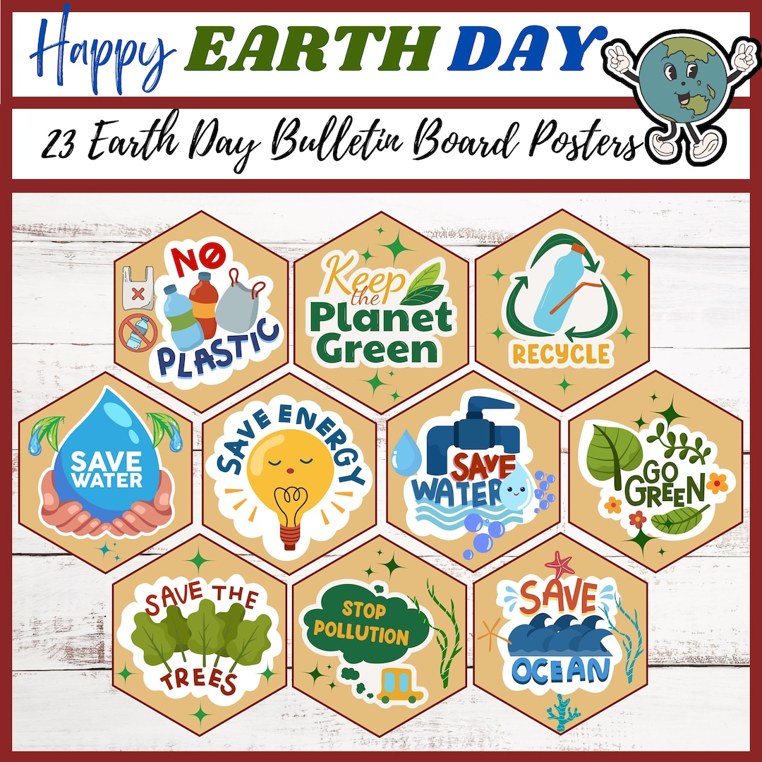 Earth Day Poster Set Environmental Awareness Classroom Decor, Earth Day ...