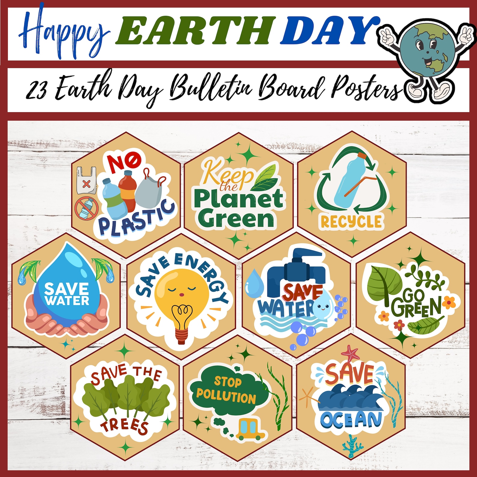 Earth Day Poster Set - Environmental Awareness Classroom Decor, Earth ...