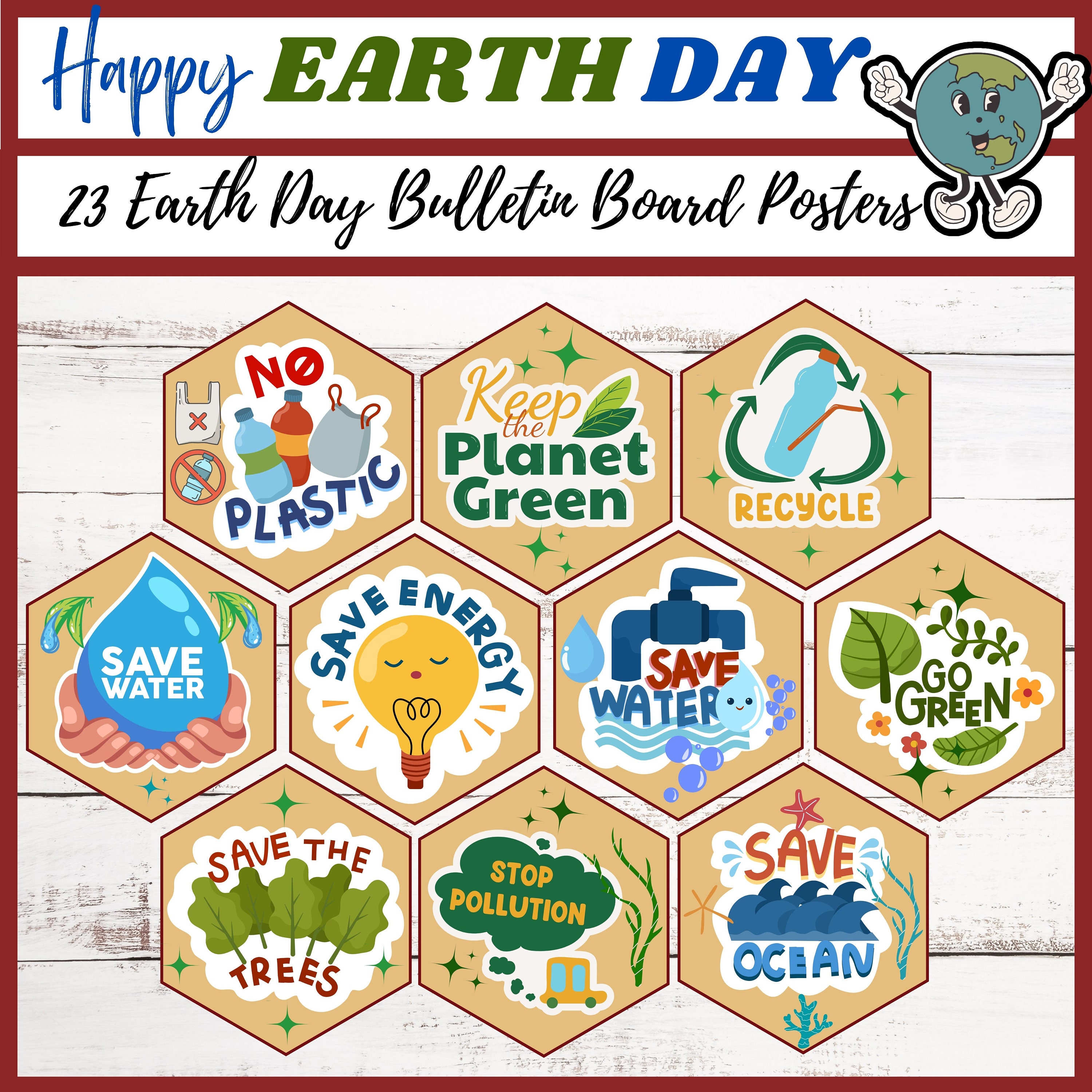 Earth Day Poster Set - Environmental Awareness Classroom Decor, Earth ...