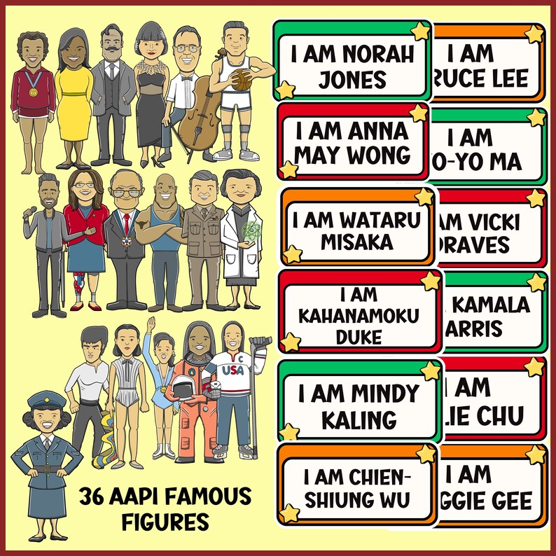 AAPI Heritage Month Who Am I Bulletin Board Posters - Inspirational ...