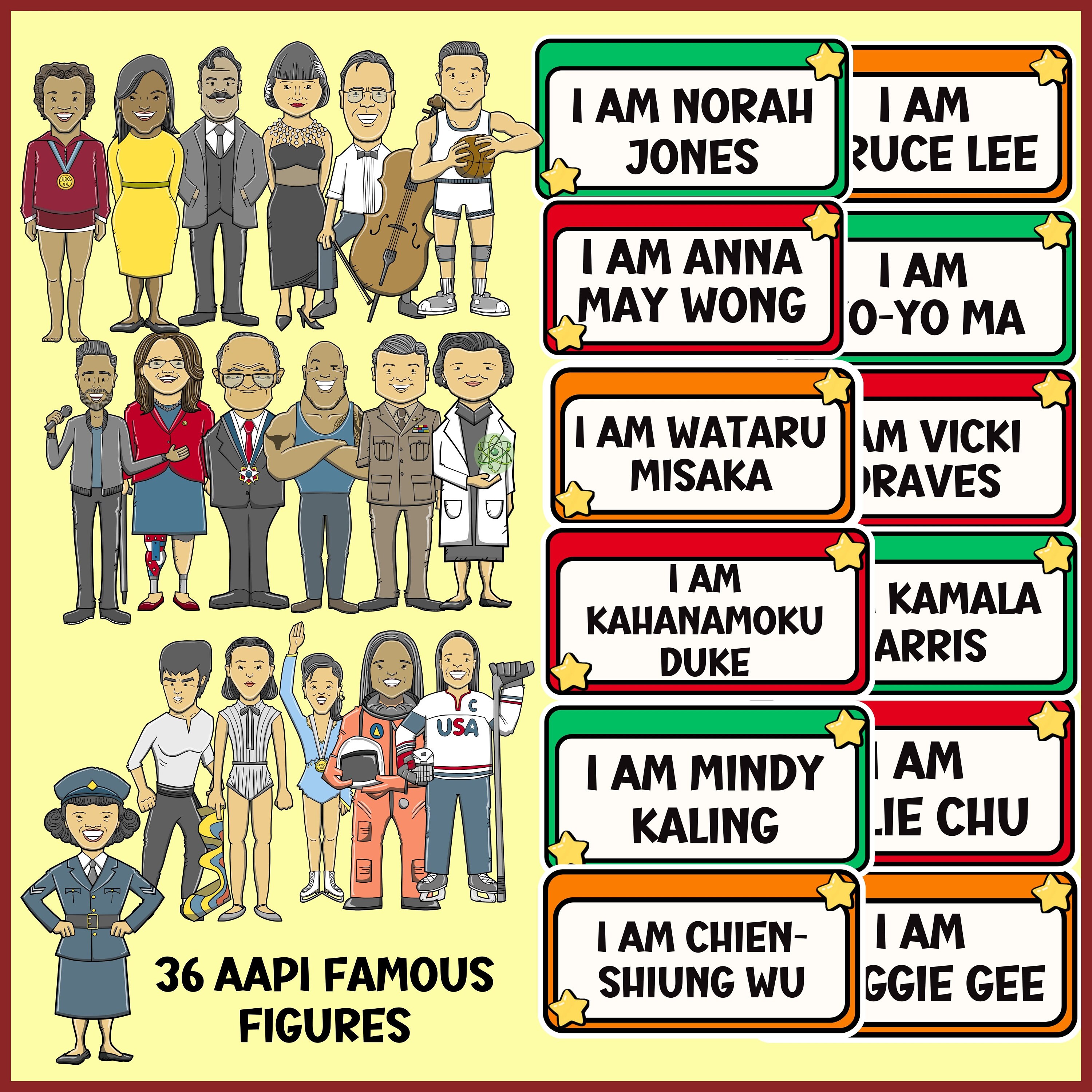 AAPI Heritage Month Who Am I Bulletin Board Posters - Inspirational ...