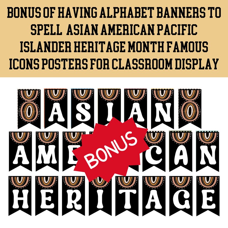 AAPI Heritage Month Who Am I Bulletin Board Posters Inspirational AAPI ...
