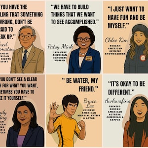20 Asian American Leaders Inspirational Quote Posters | AAPI Heritage ...