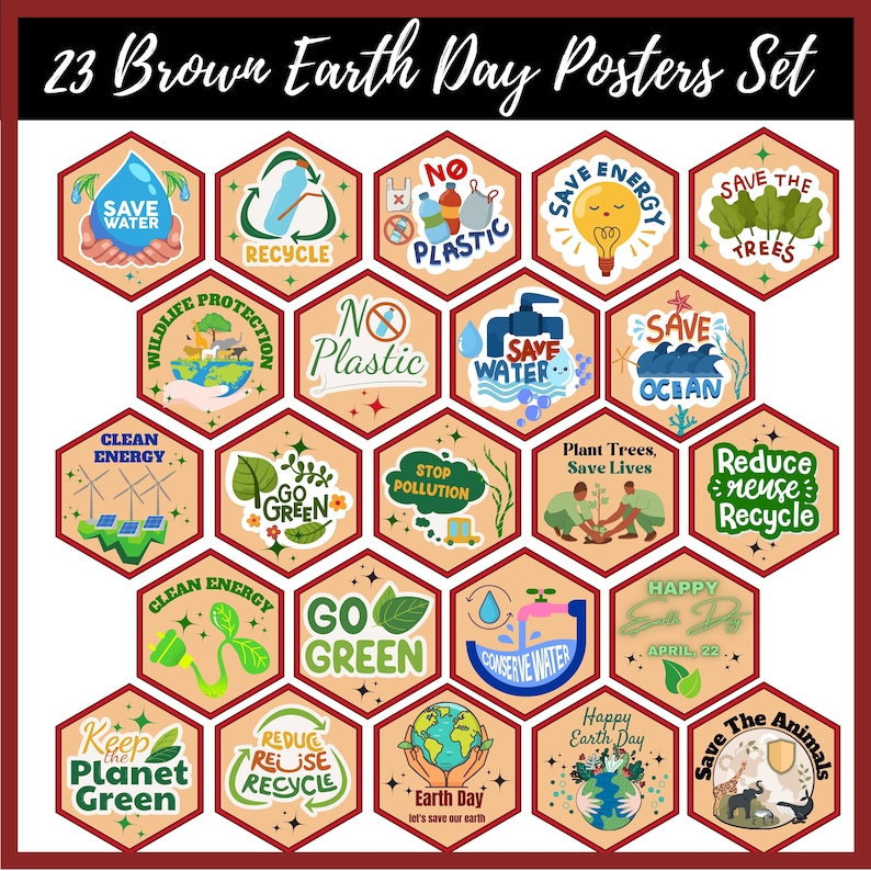 Earth Day Poster Set - Environmental Awareness Classroom Decor, Earth ...