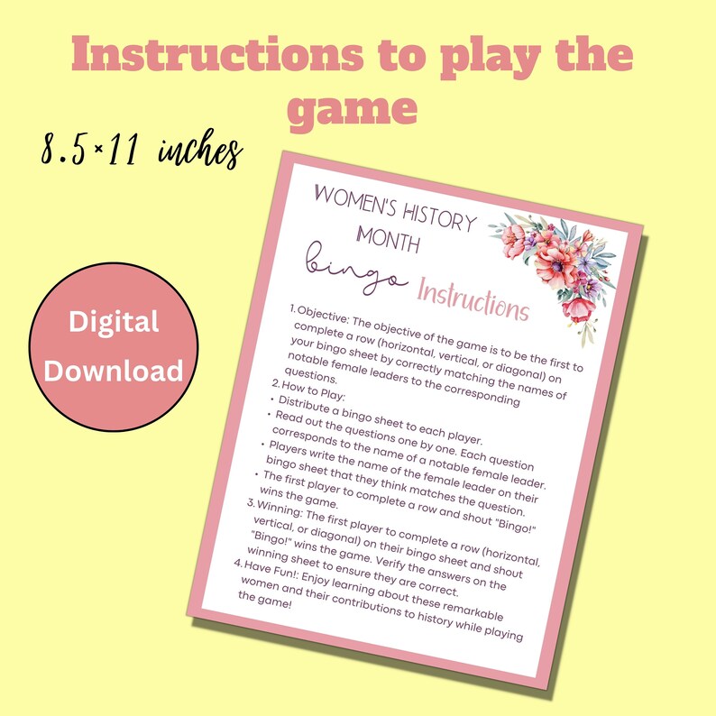 Printable Women's History Month Bingo Game | Women Empowerment ...