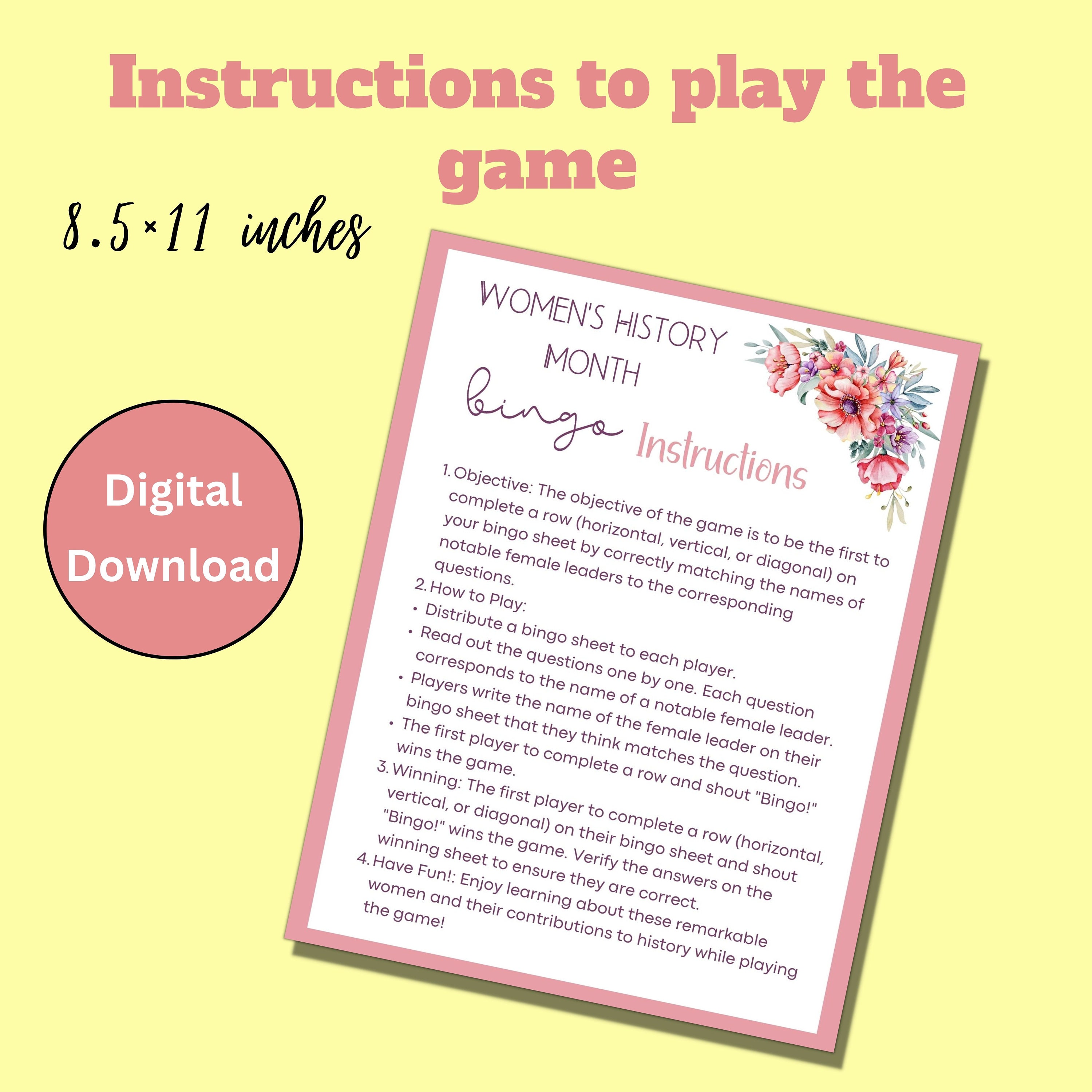 Printable Women's History Month Bingo Game | Women Empowerment ...