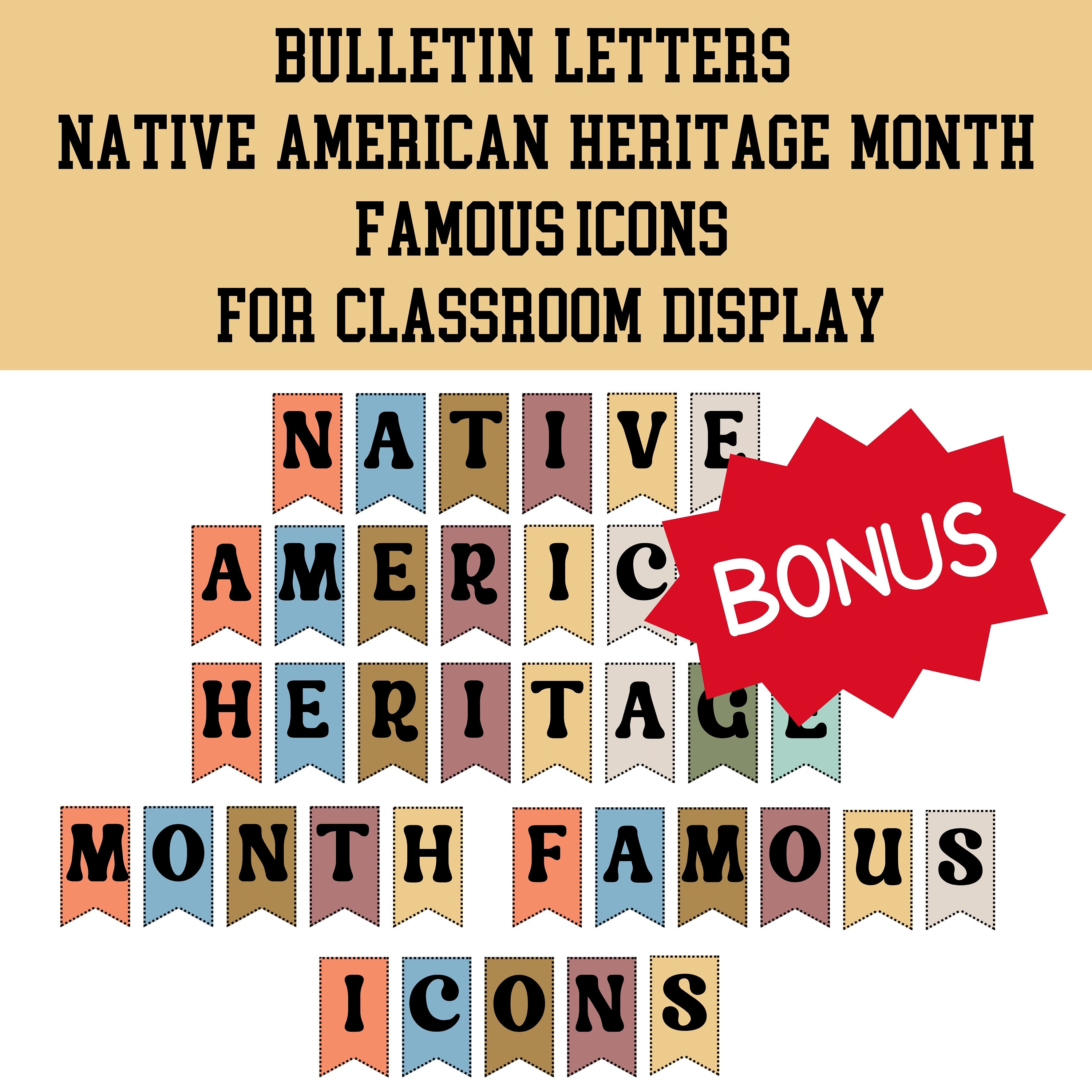 Native American Heritage Month Bulletin Board Interactive Set-native ...