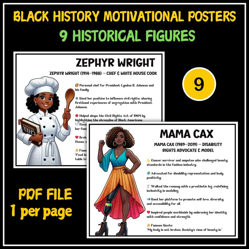Black History Month Bulletin Board - Interactive Biography Posters - 9 ...