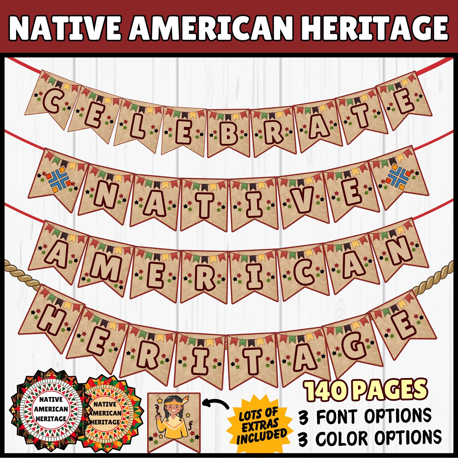 Celebrate Native American Heritage Month Banners | Printable Indigenous ...