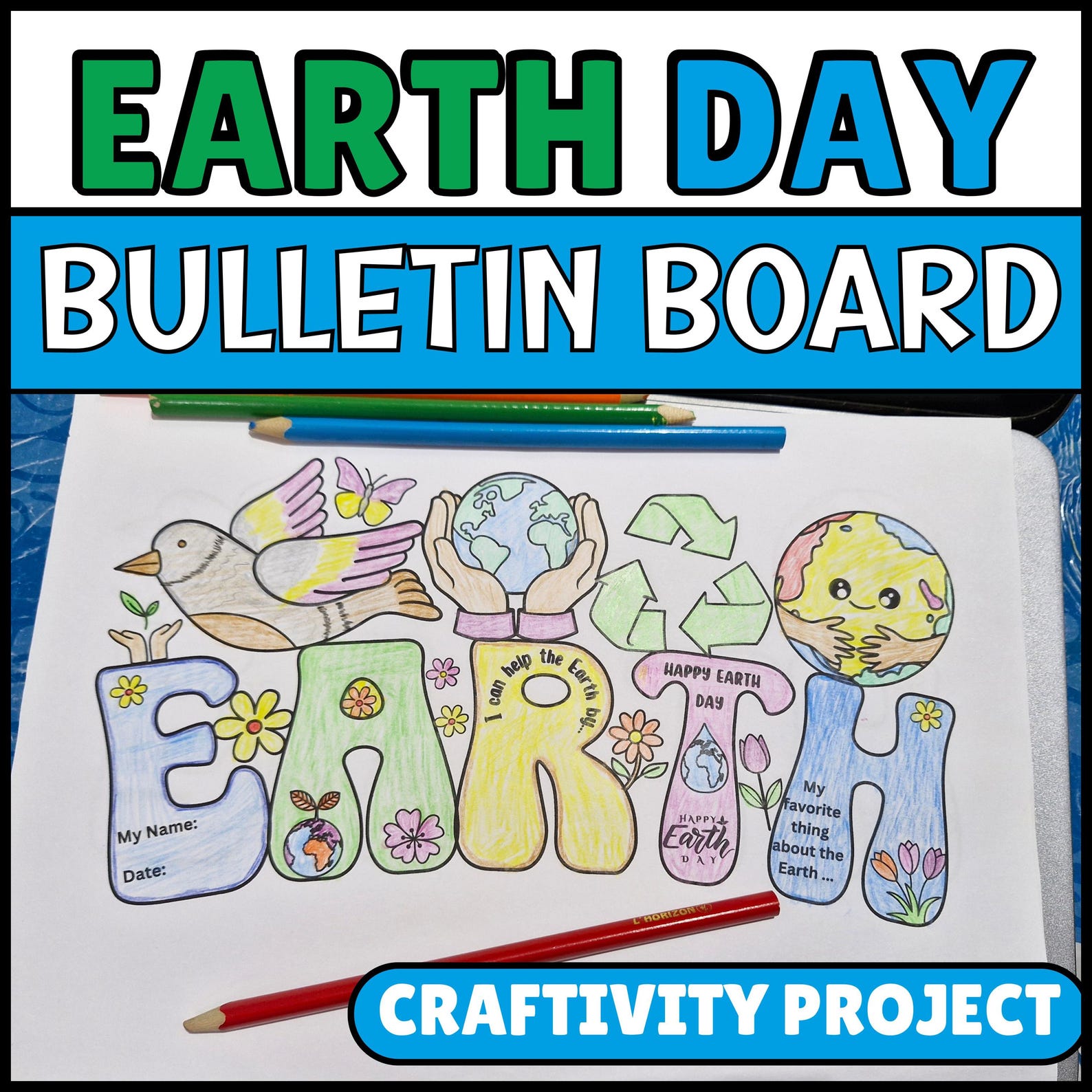 Printable Earth Day Craftivity | Earth Day Activity for Kids ...