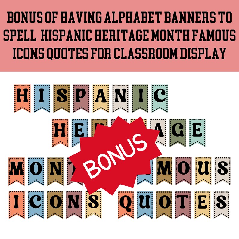 Hispanic Heritage Month Inspirational Quotes | Hispanic Icons Classroom ...