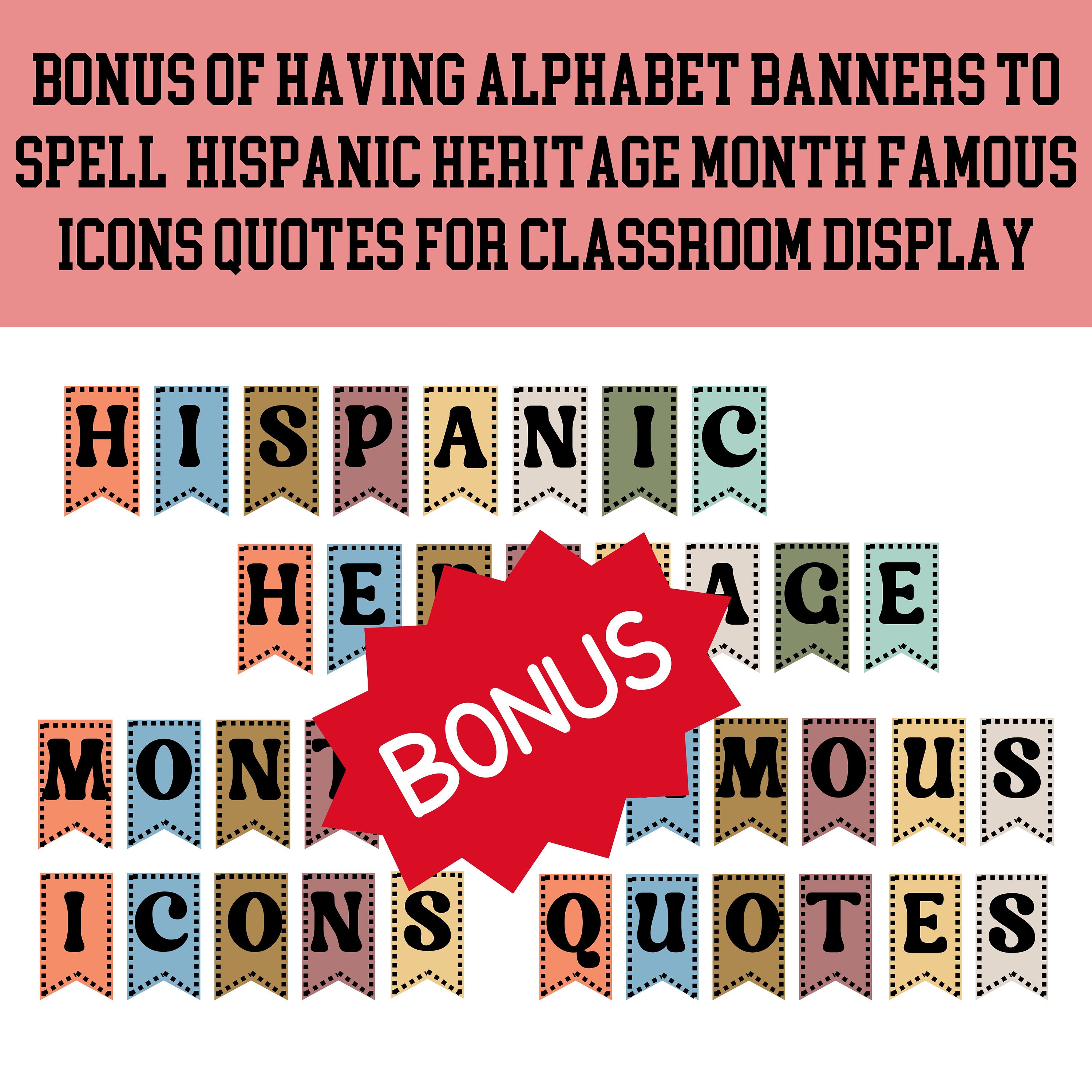 Hispanic Heritage Month Inspirational Quotes | Hispanic Icons Classroom ...