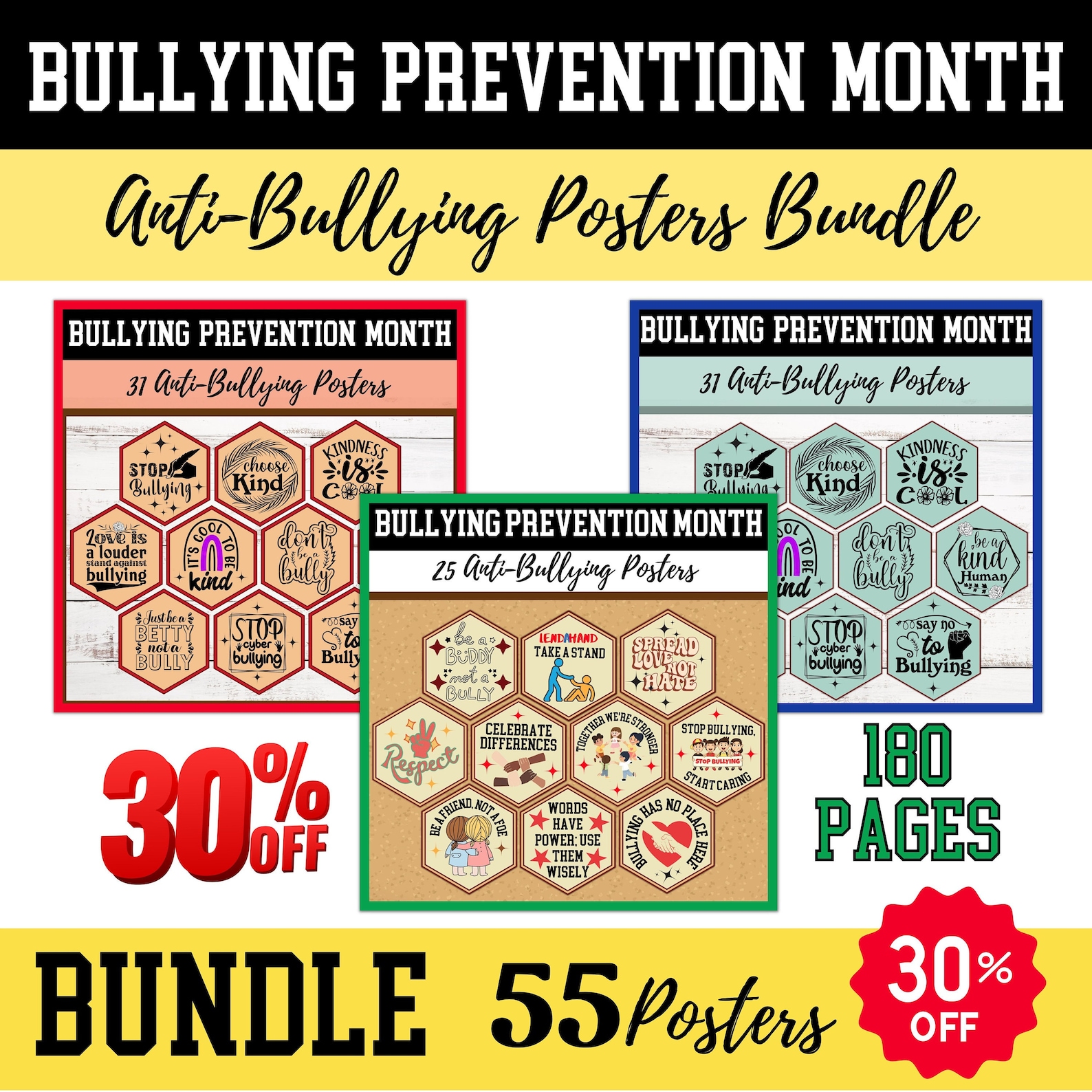 National Bullying Prevention Month Bulletin Board BUNDLE - Anti ...