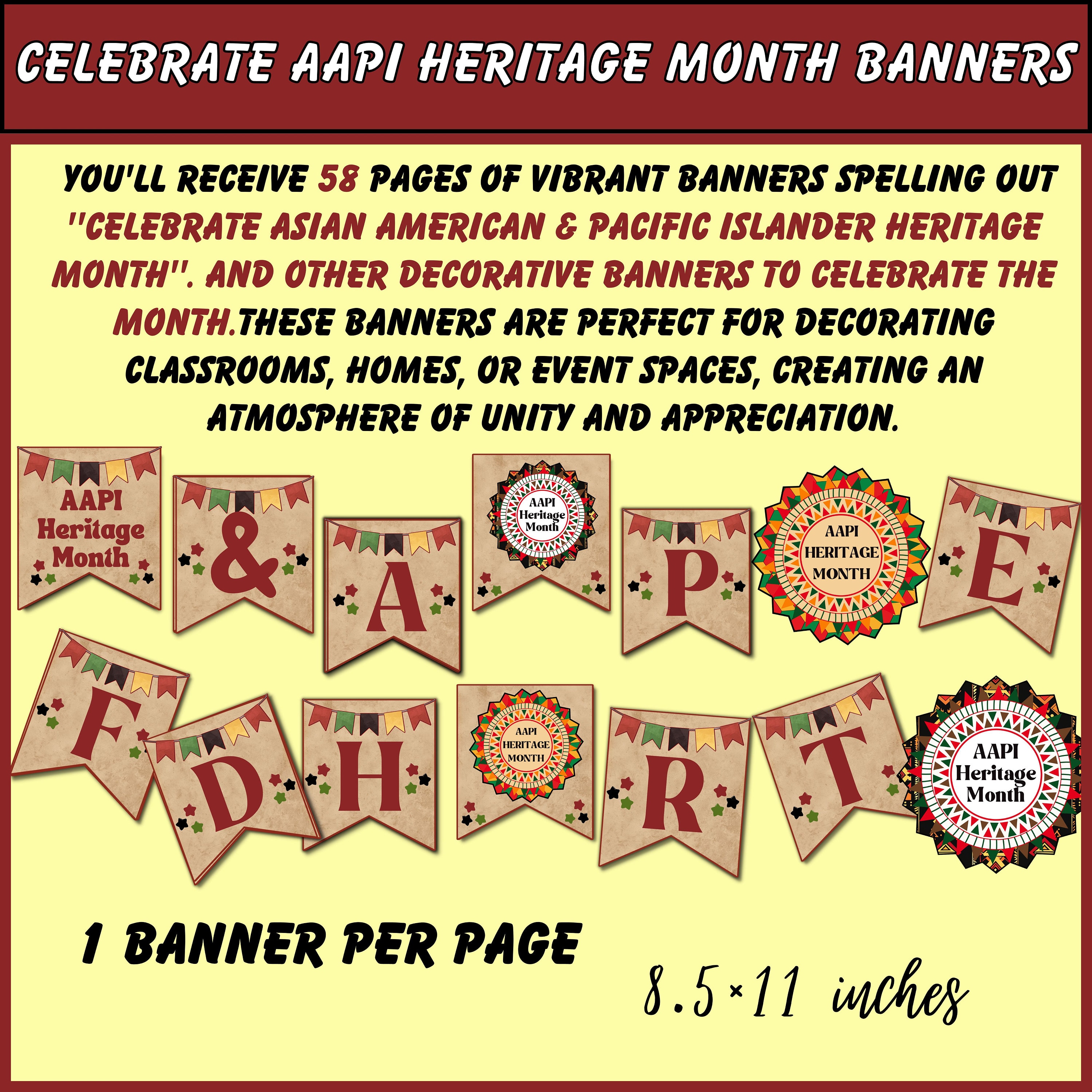 Celebrate AAPI Heritage Month With Printable Banners, Bulletin Board ...