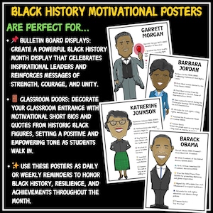 Black History Month Bulletin Board - Interactive Biography Posters - 32 ...