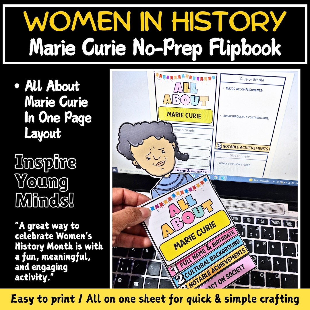 Marie Curie Biography Flipbook | Women in STEM Activity | Famous ...