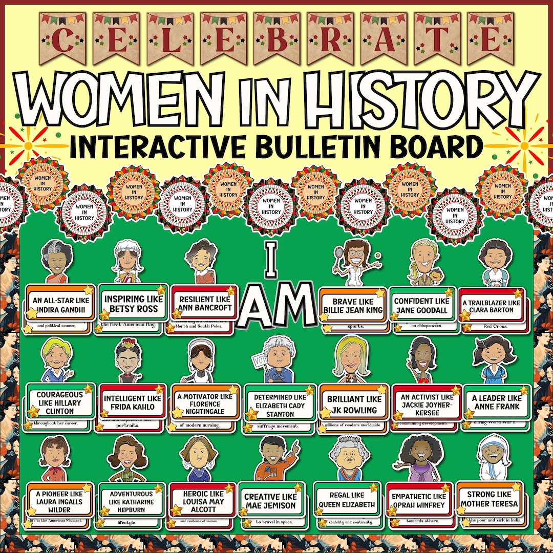 Empowering Women's History Month Bulletin Board-interactive Bulletin ...