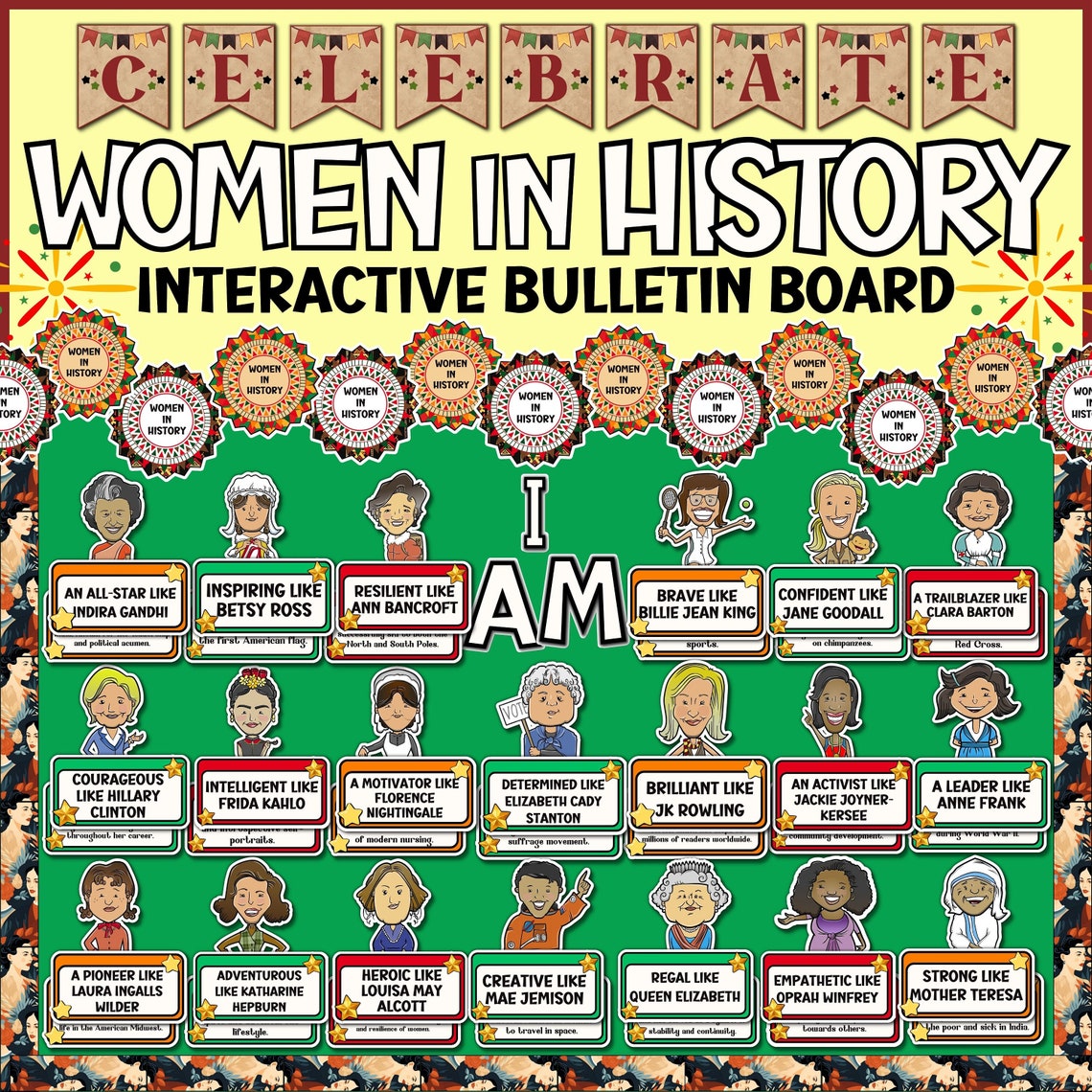 Empowering Women's History Month Bulletin Board-interactive Bulletin ...