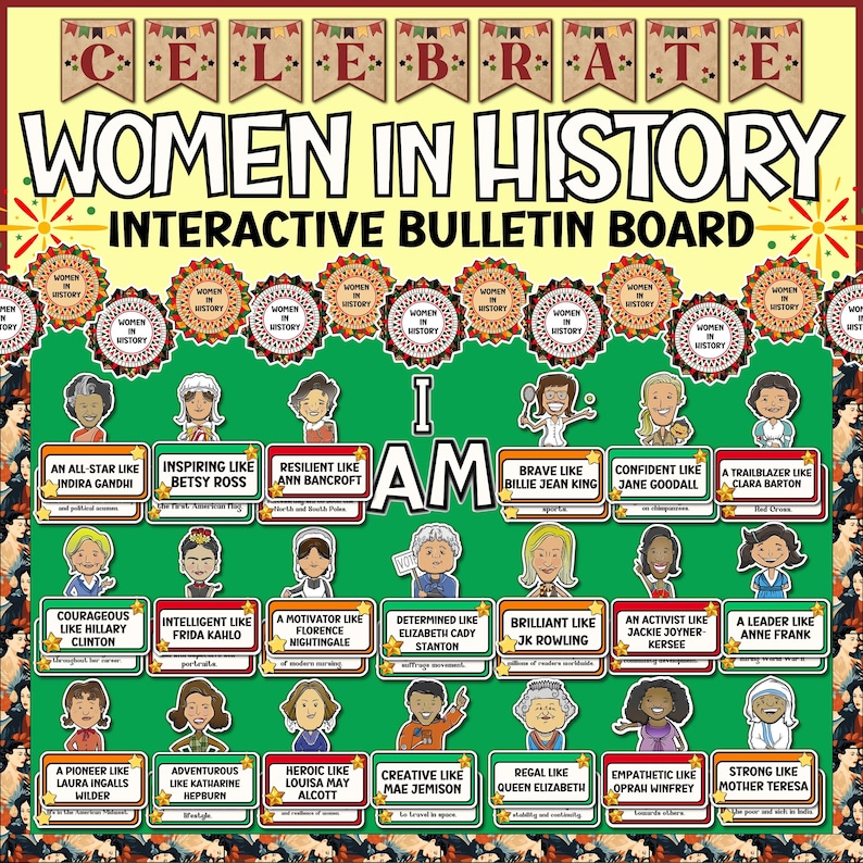 Empowering Women's History Month Bulletin Board-interactive Bulletin ...
