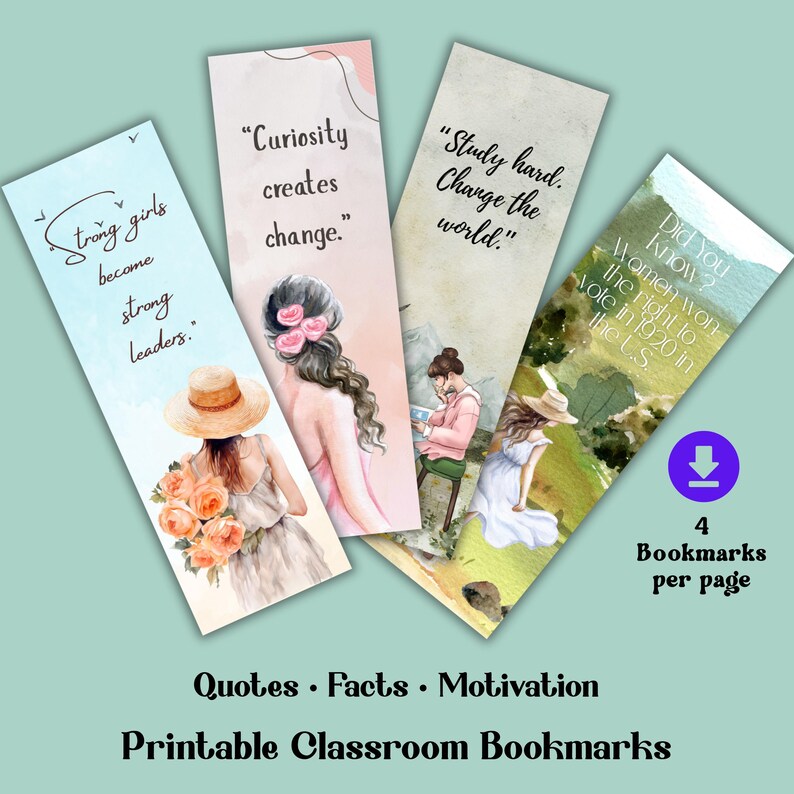 Printable Women’s History Month Bookmarks | Inspirational Classroom ...
