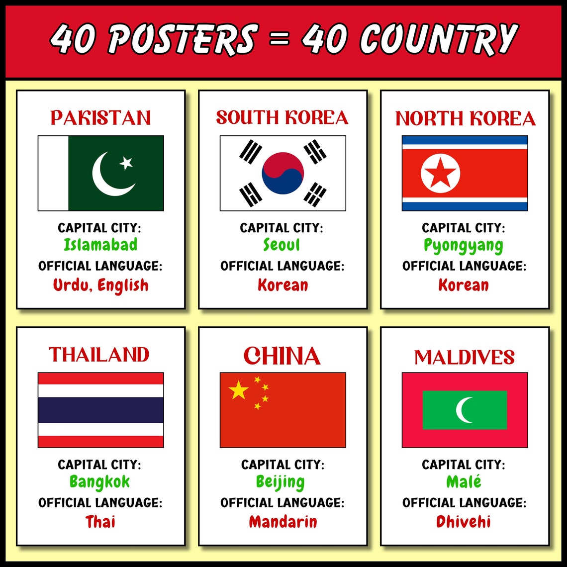 Printable Asian American & Pacific Islander Heritage Month Countries ...