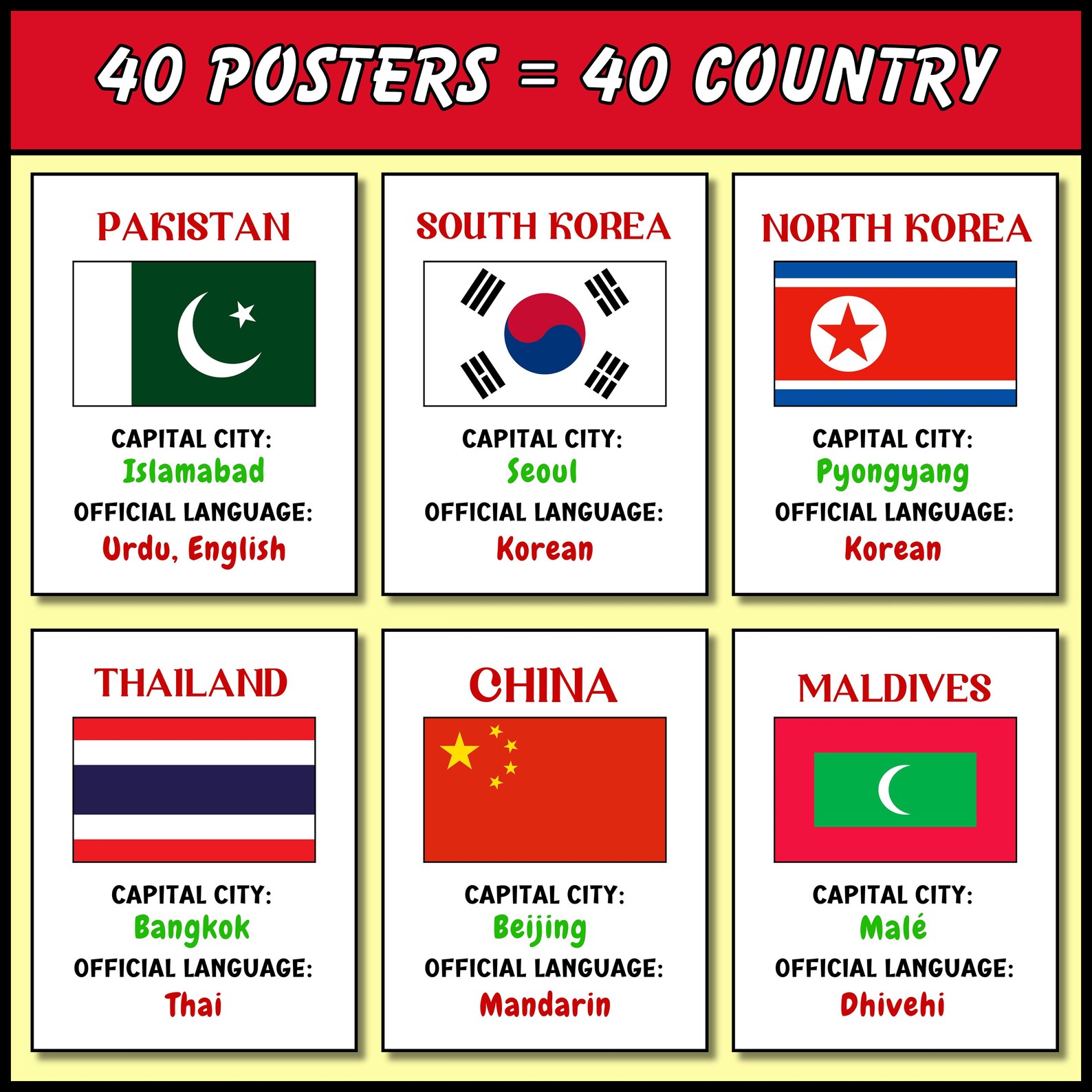 Printable Asian American & Pacific Islander Heritage Month Countries ...