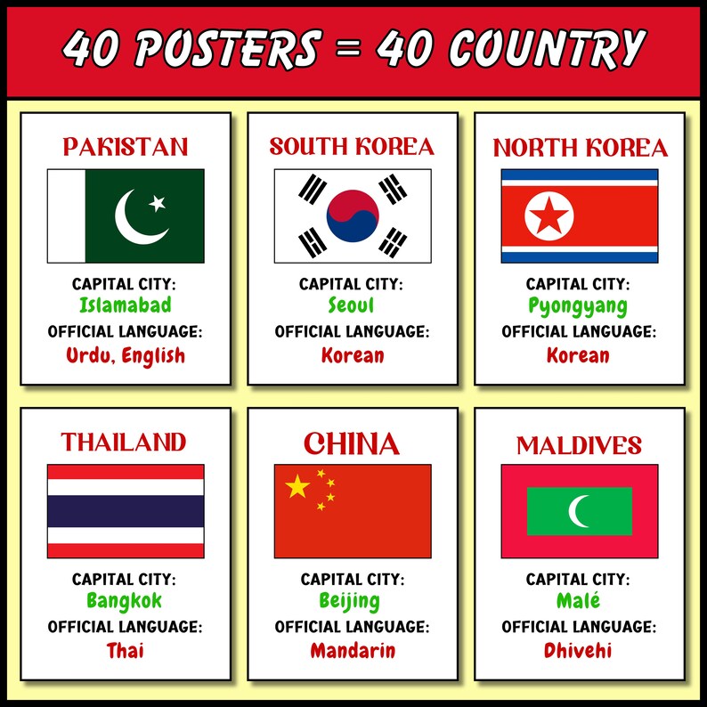 Printable Asian American & Pacific Islander Heritage Month Countries ...