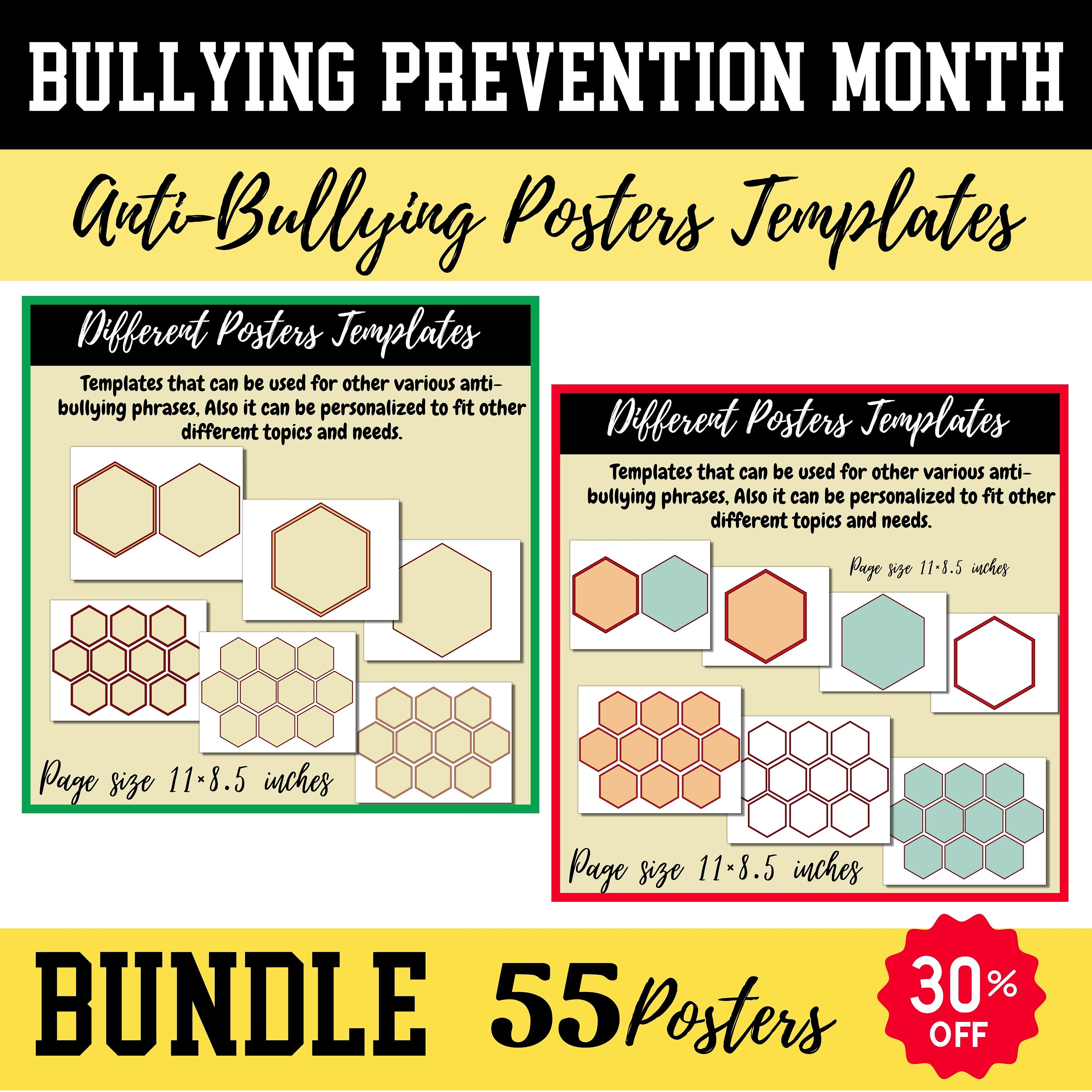 National Bullying Prevention Month Bulletin Board BUNDLE - Anti ...