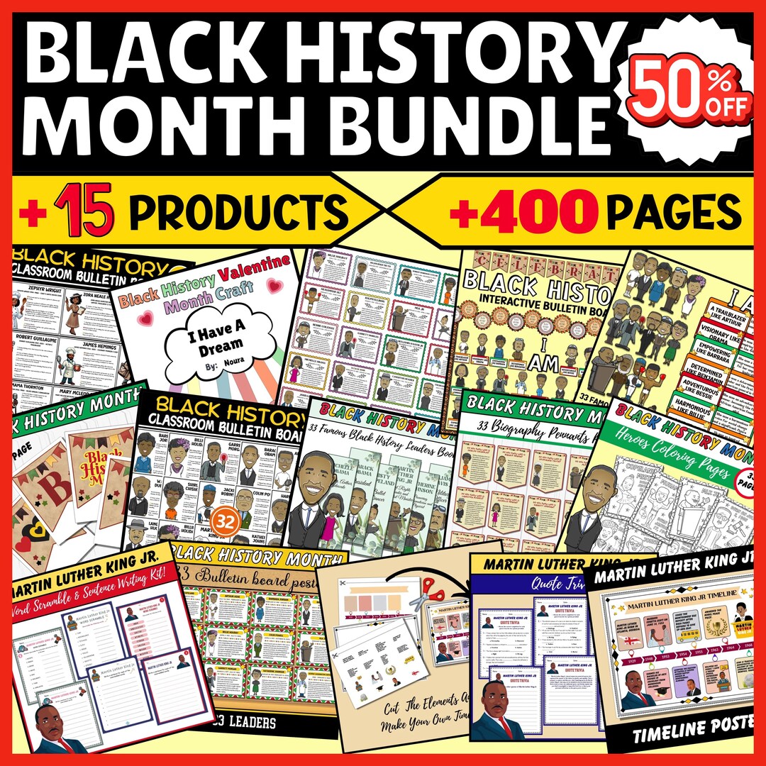 Black History Month Important Figures BUNDLE | Biography Posters ...