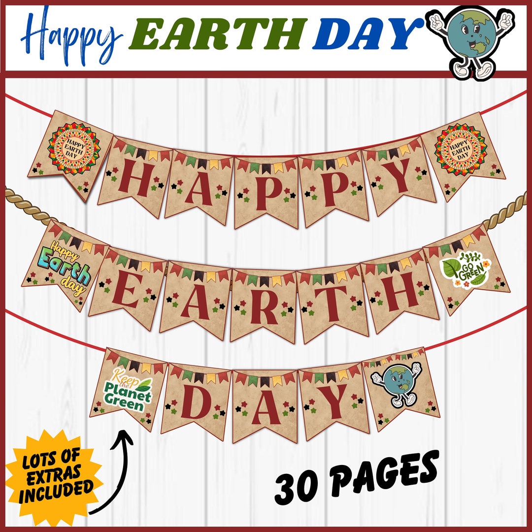 Eco-friendly Earth Day Banners, Sustainable Decor, Bulletin Board ...
