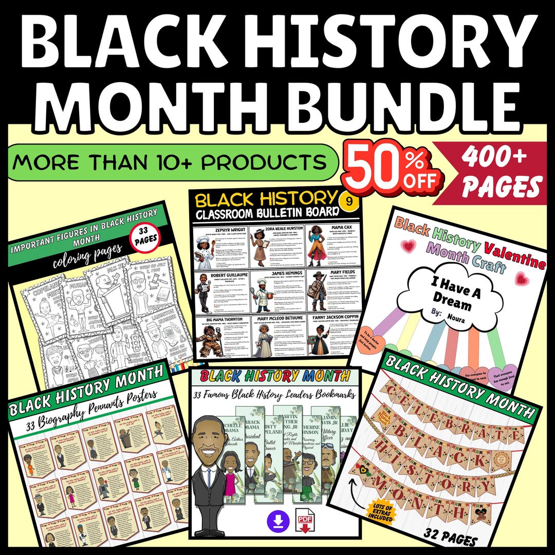 Black History Month Important Figures BUNDLE | Biography Posters ...