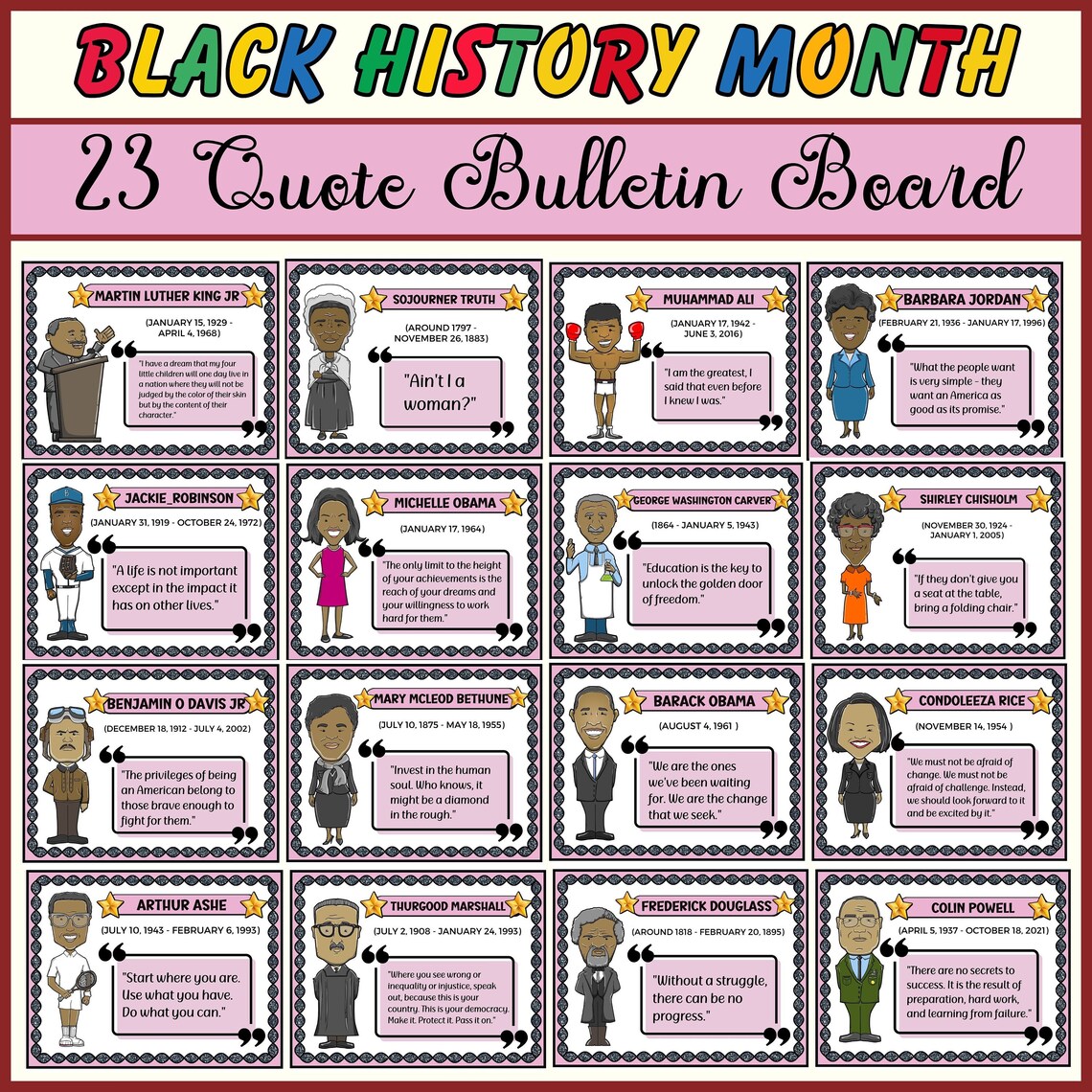 Black History Month Bulletin Board and Poster Set | Black History Month ...
