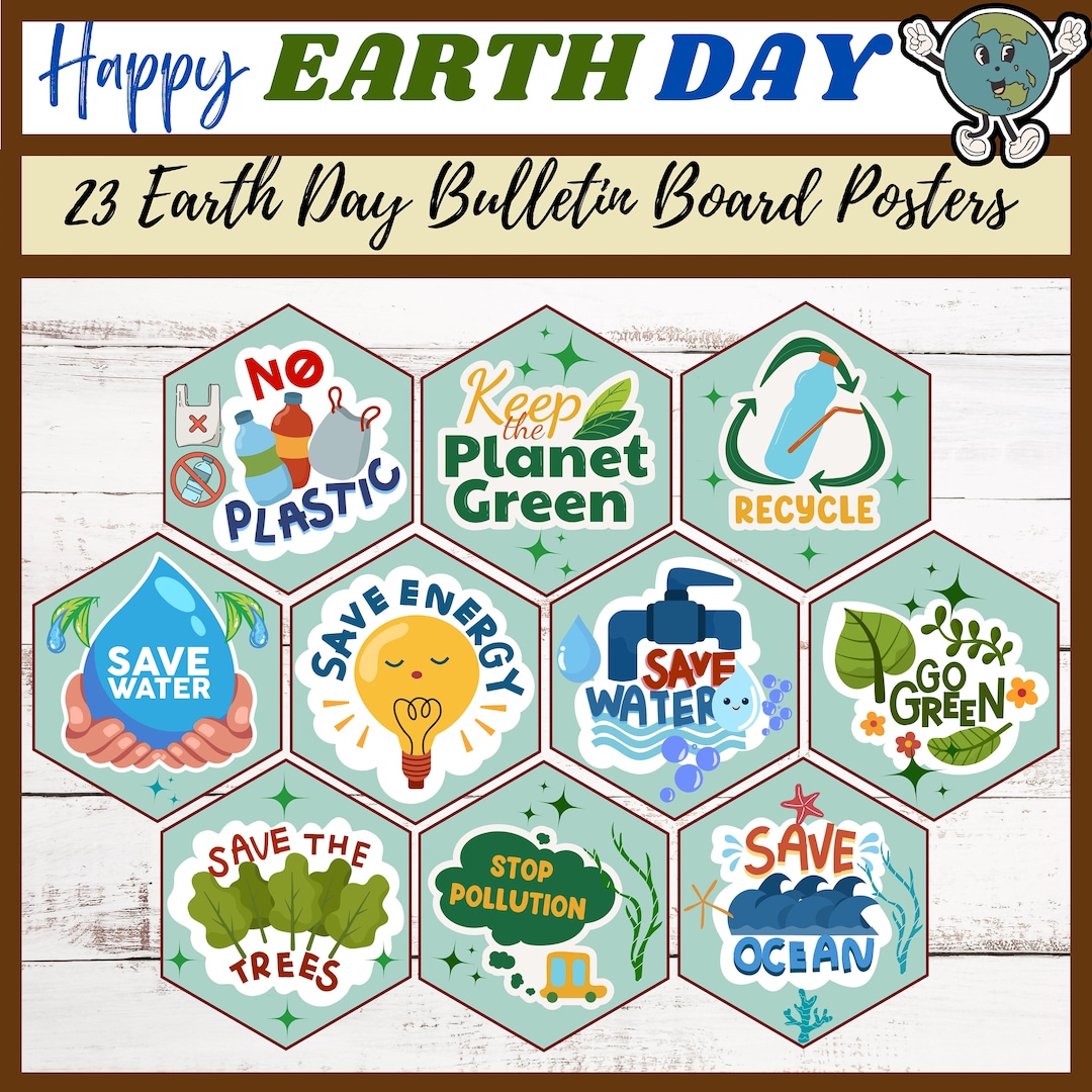 Earth Day Poster Set - Environmental Awareness Classroom Decor, Earth ...