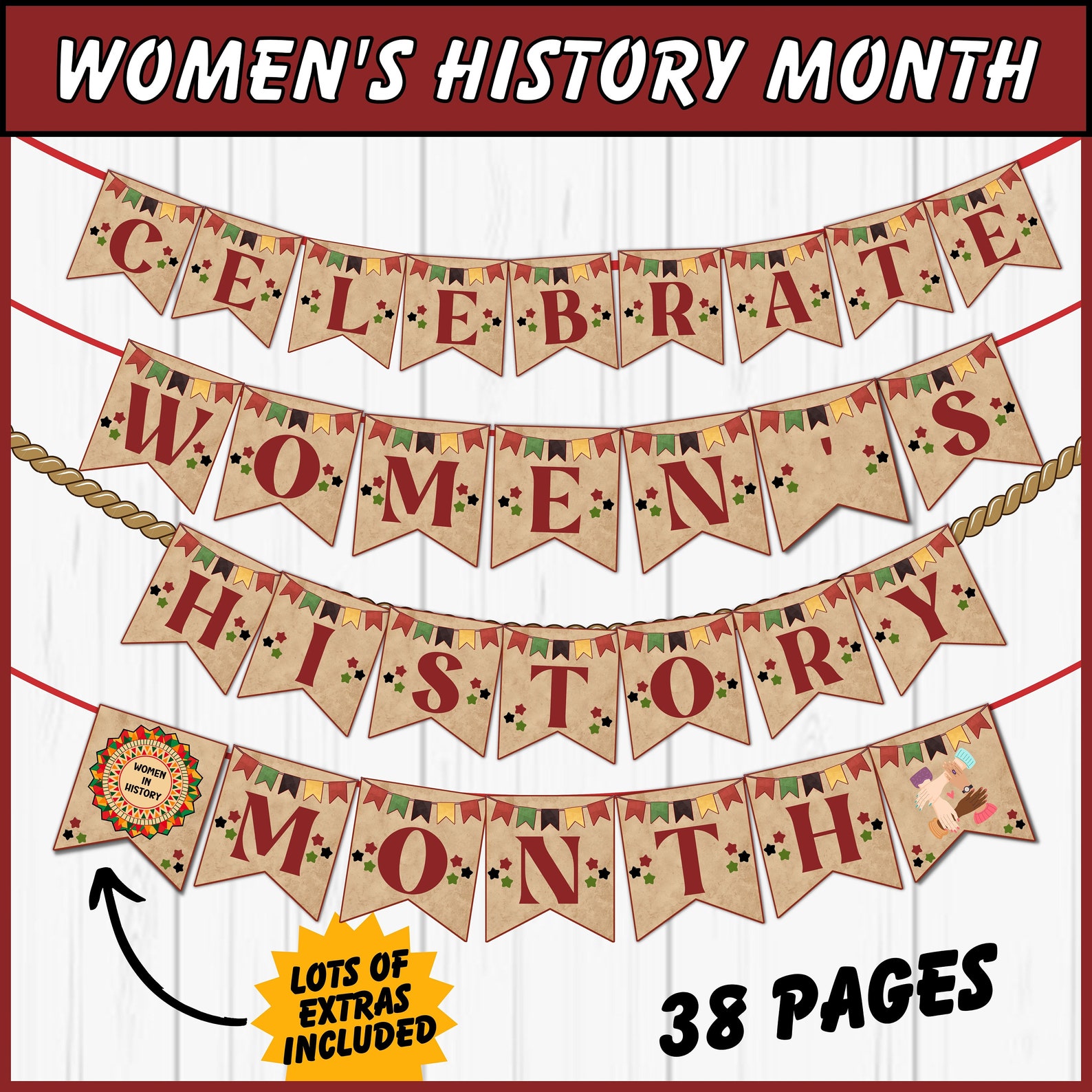 Printable Women's History Month Quotes Bulletin Board Famous Women in ...