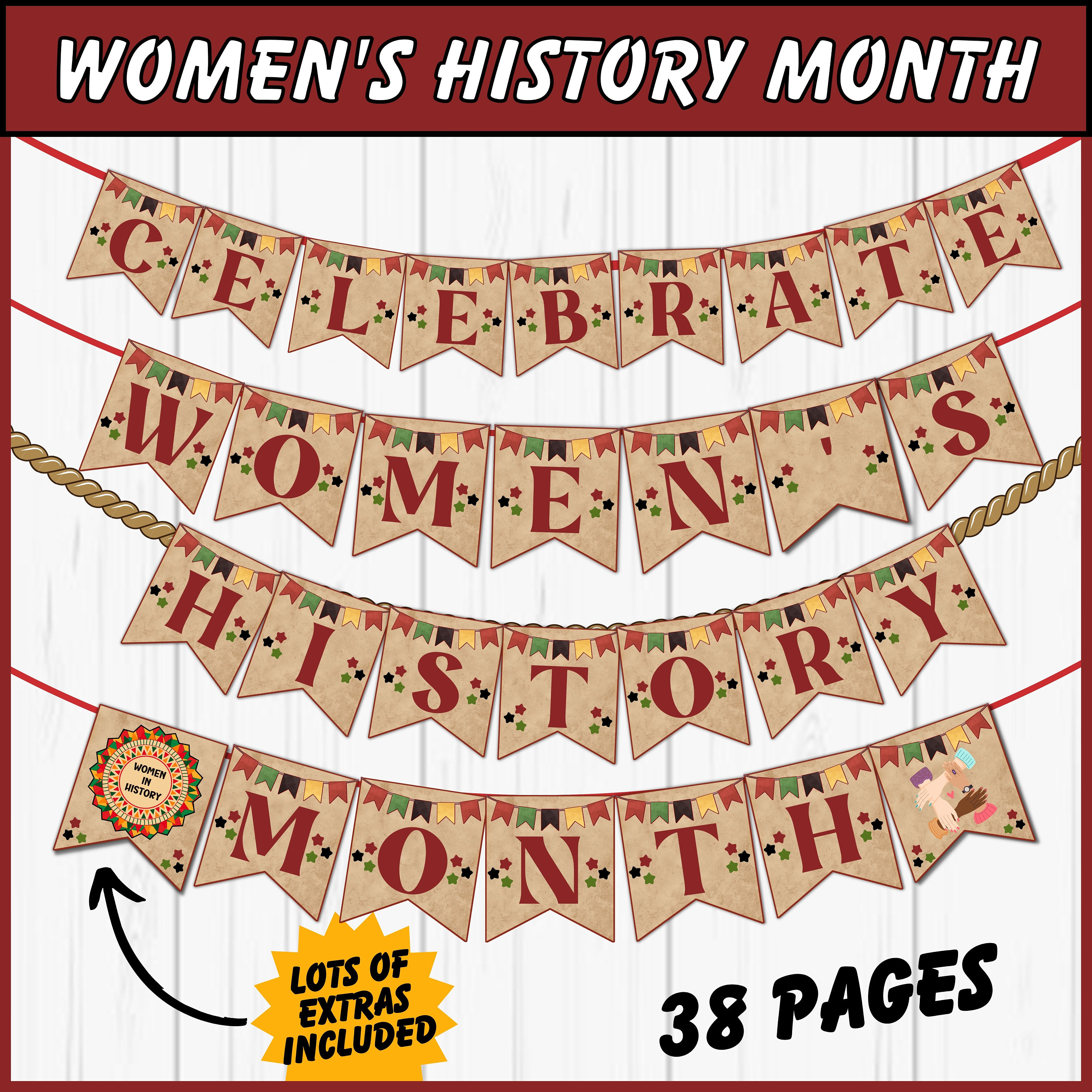 Printable Women's History Month Quotes Bulletin Board | Famous Women in ...